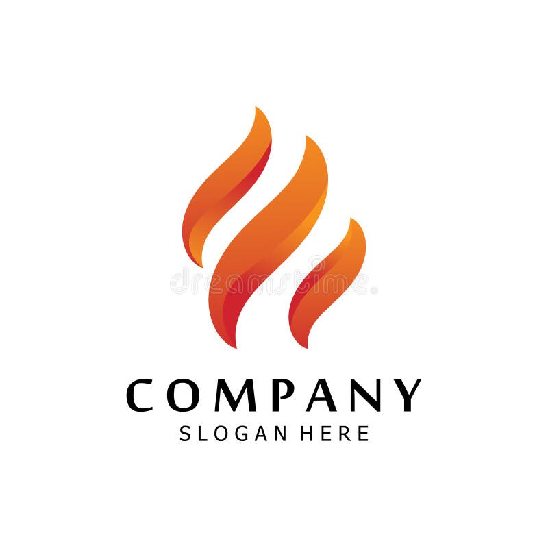 Blazing Fire, Embers, Fireball Logo and Symbol Vector Image. with ...