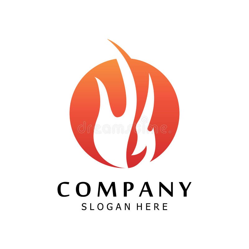 Blazing Fire, Embers, Fireball Logo and Symbol Vector Image. with ...