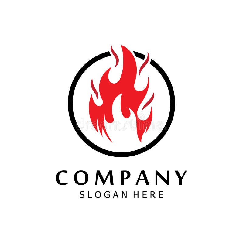 Blazing Fire, Embers, Fireball Logo and Symbol Vector Image. with ...