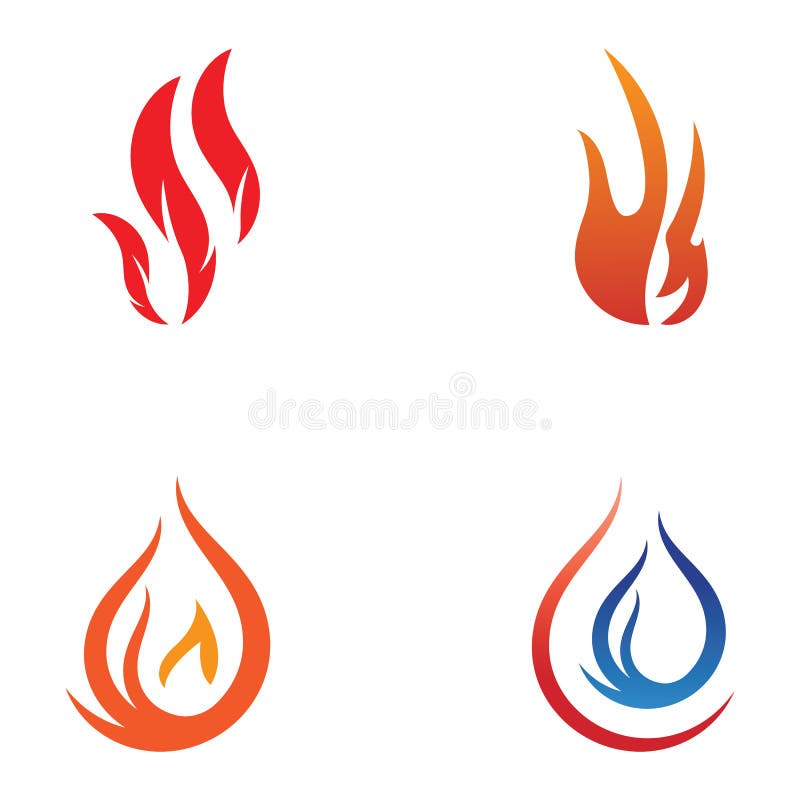 Blazing Fire, Embers, Fireball Logo and Symbol Vector Image. with ...