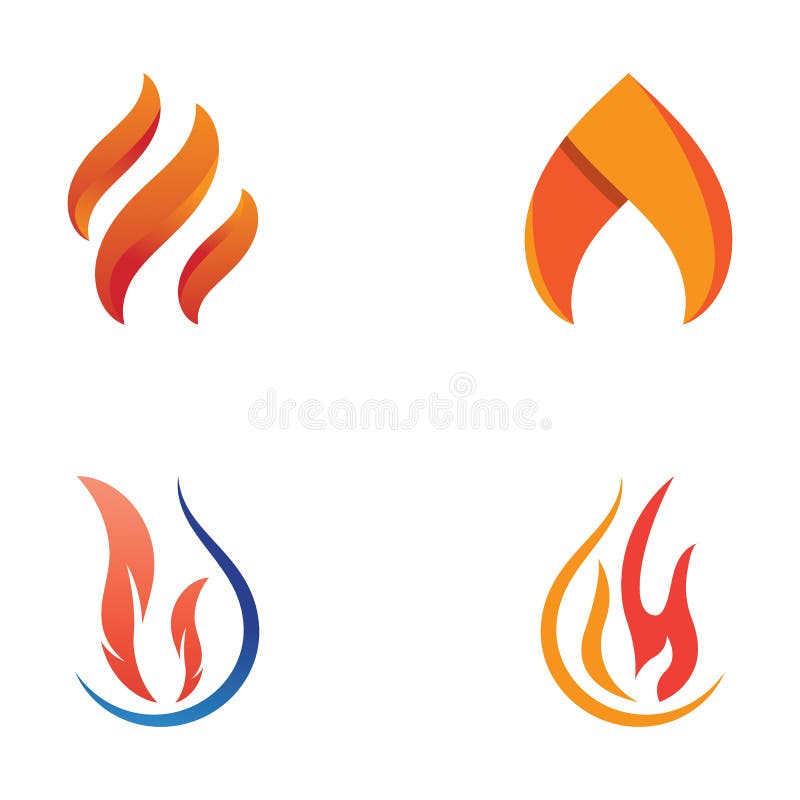 Blazing Fire, Embers, Fireball Logo and Symbol Vector Image. with ...