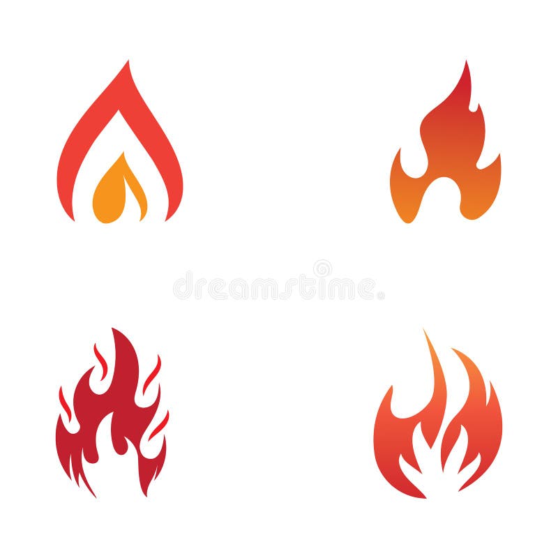 Blazing Fire, Embers, Fireball Logo and Symbol Vector Image. with ...