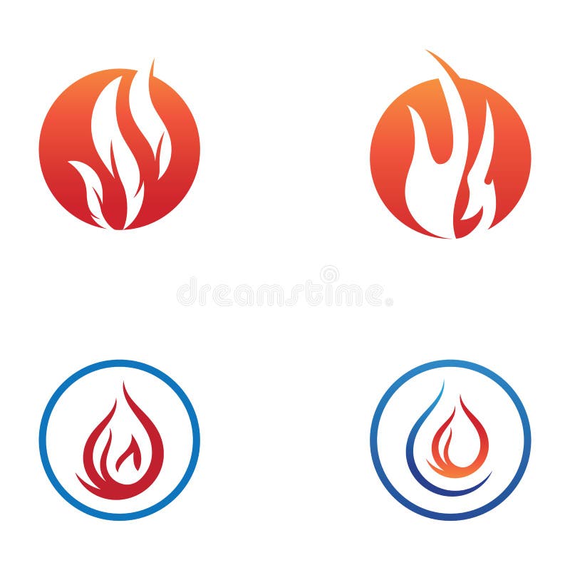 Blazing Fire, Embers, Fireball Logo and Symbol Vector Image. with ...