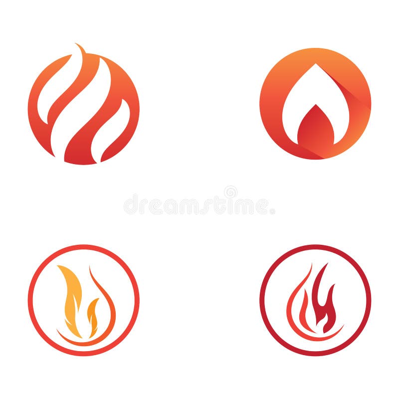 Blazing Fire, Embers, Fireball Logo and Symbol Vector Image. with ...