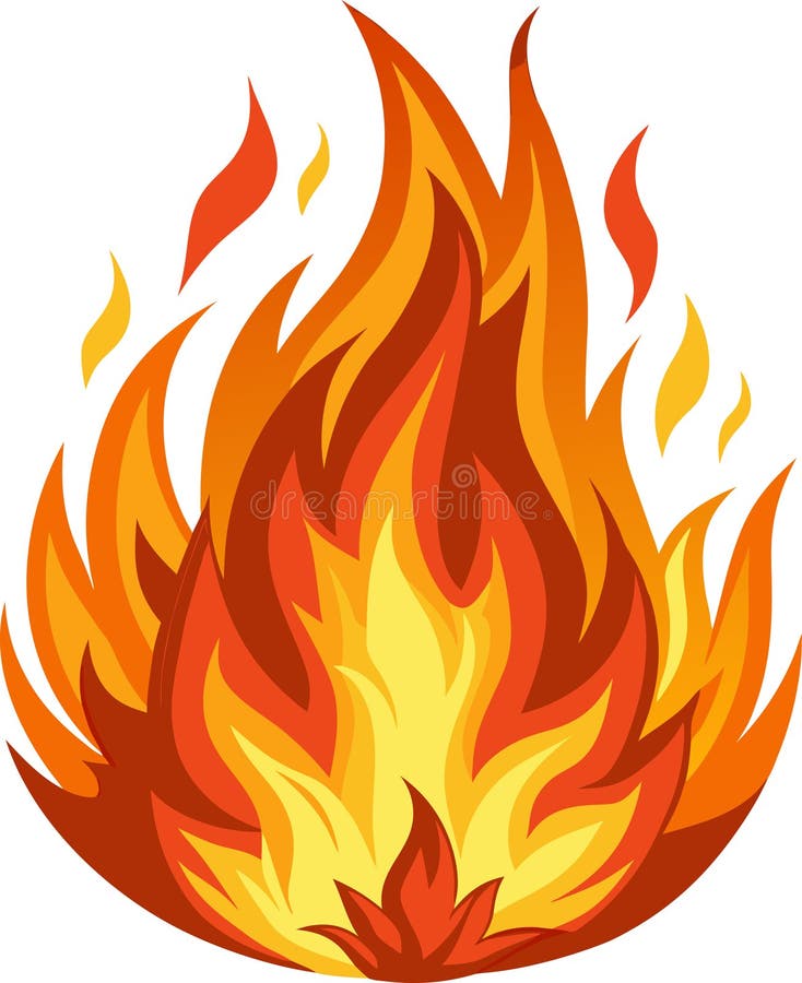 Blazing Fire Flame Vector for Dynamic Logo and Branding Designs Stock ...