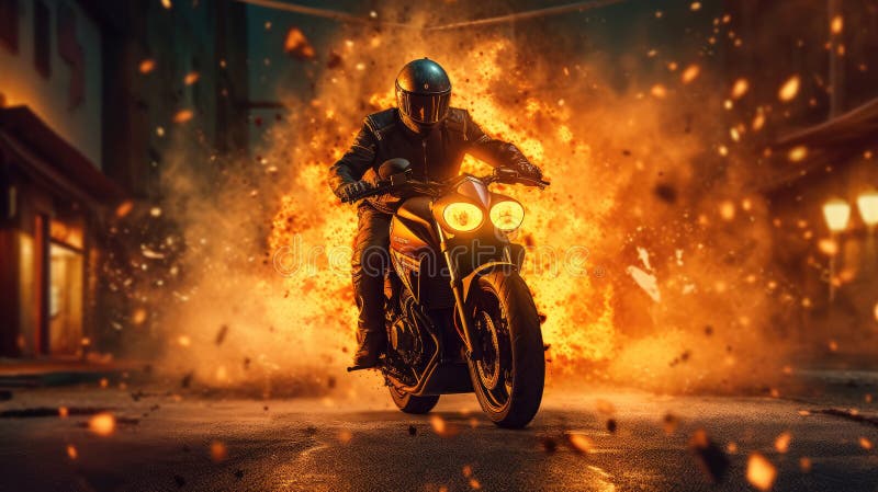 Blazing Fire Ride Artwork stock illustration. Illustration of making ...