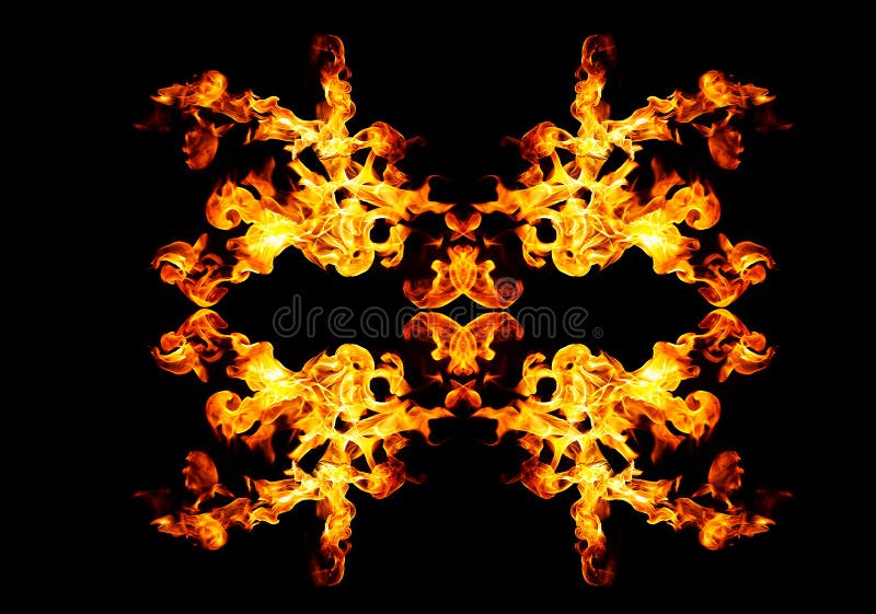 Fire in the Shape of a Figure with a Face. Fire Patterns. Fire Flames ...