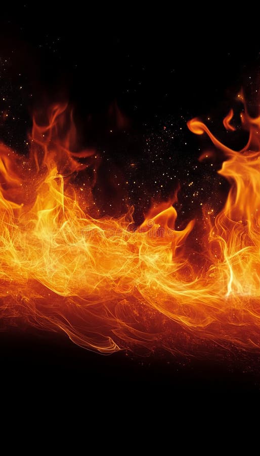 Blazing Inferno Fire Flames Dance with Intensity, Abstract Texture on ...