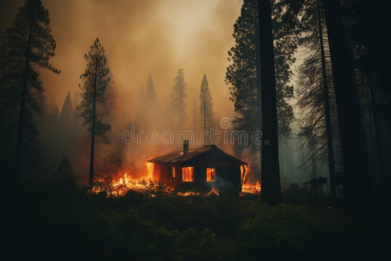 Blazing Inferno: the Wrath of a Forest Fire Stock Image - Image of ...