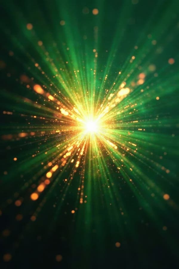 Blazing Light Explosion on Grainy Green, Noise Overlay , Bright, Sun ...