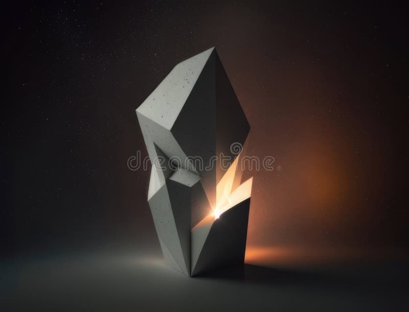 Blazing Prism of Solid Limestone Dispersing a Blinding Light Like a ...