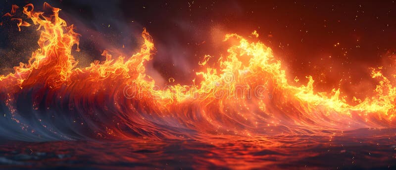 Blazing Rhythms: the Dance of Flame Waves. Concept Fire Dancing ...