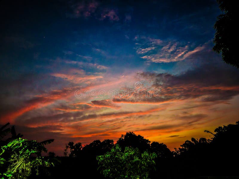 Blazing sky at noon stock image. Image of sunset, noon - 292595763