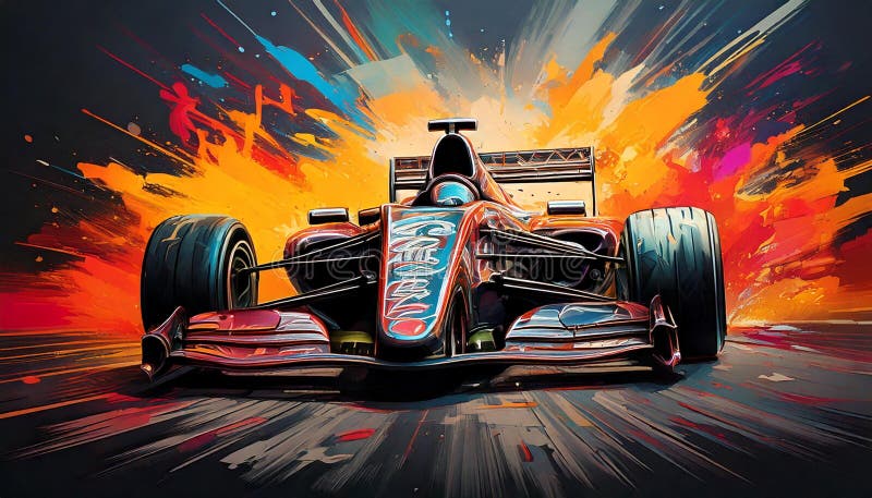 Blazing Speed the Art of Racing Unleashed Stock Illustration ...