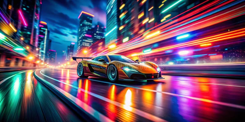 Blazing Speed through a Neon Metropolis a TiltShift Perspective ...