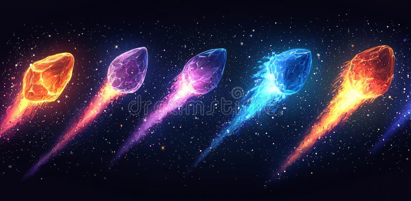 The Blazing Trail of Comets, Asteroids, or Meteors As they Fall. a ...