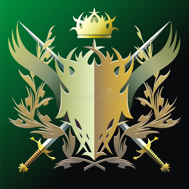 Blazon stock vector. Illustration of heraldic, revival - 10697996