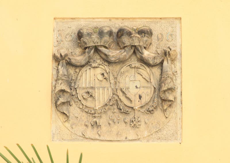 Blazon stock photo. Image of shield, blazons, crest, wall - 56829668