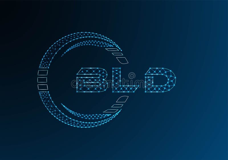 BLD Low Poly Letter Logo Vector Design. BLD Stock Illustration ...