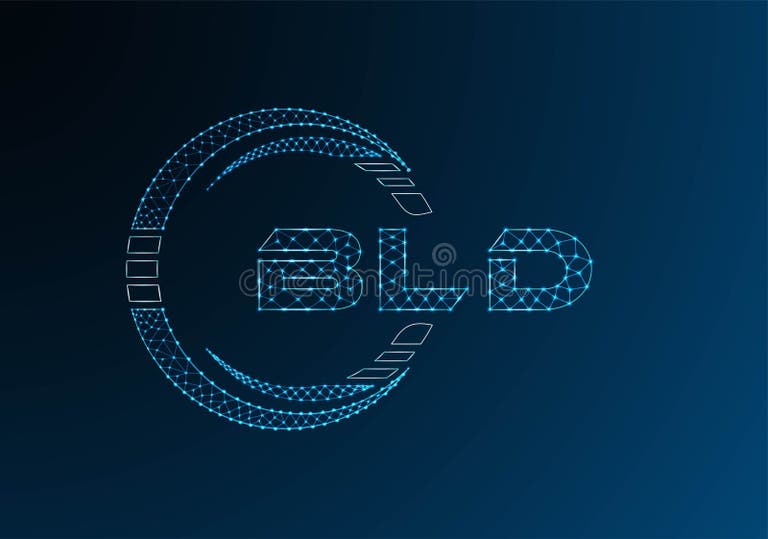 BLD Low Poly Letter Logo Vector Design. BLD Stock Illustration ...