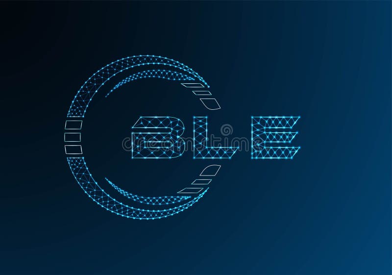 BLE Low Poly Letter Logo Vector Design. BLE Stock Illustration ...