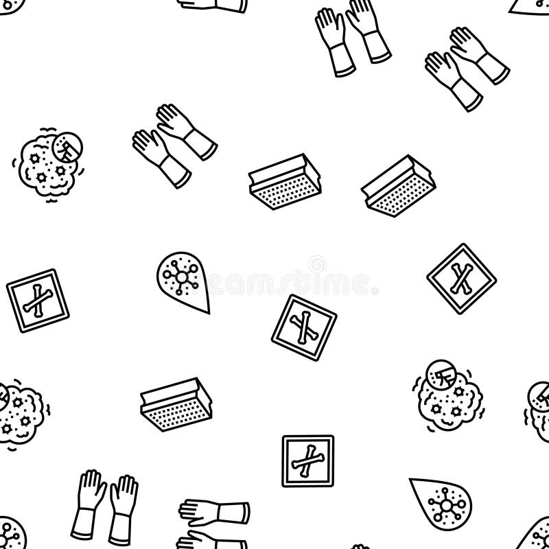 Bleach Disinfect Clean Germicide Seamless Pattern Vector Stock ...