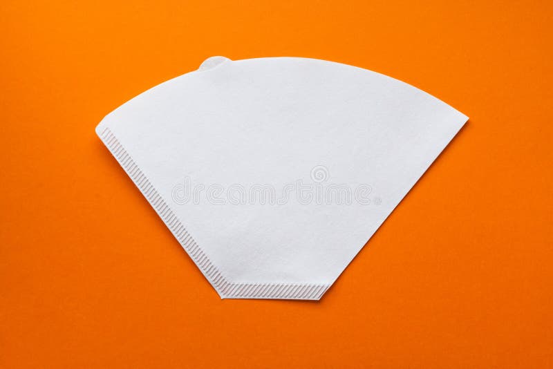 Bleached Paper Coffee Filter for Immersion Brewing Isolated on a ...