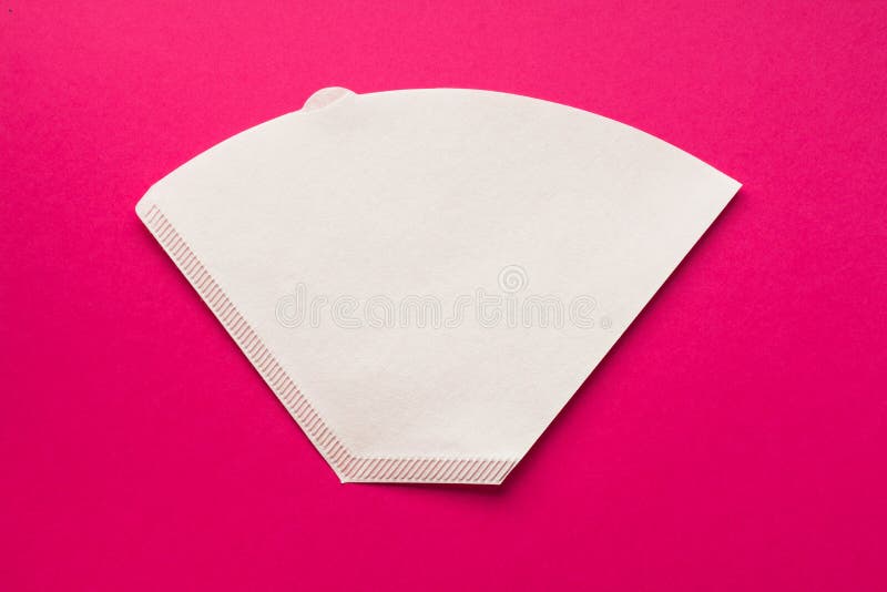 Bleached Paper Coffee Filter for Immersion Brewing Isolated on a ...