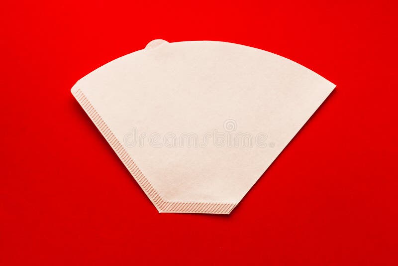 Bleached Paper Coffee Filter for Immersion Brewing Isolated on a ...