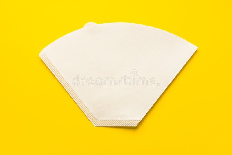 Bleached Paper Coffee Filter for Immersion Brewing Isolated on a ...