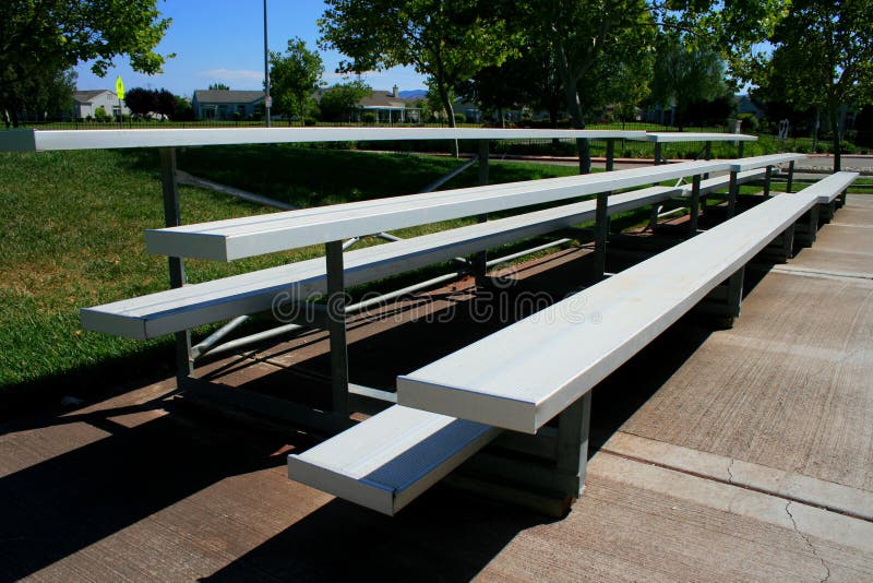 Bleachers stock image. Image of empty, park, green, grassy - 5582695
