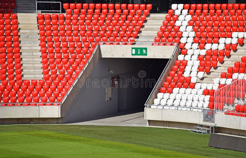 Stadium Exit stock image. Image of exit, abandoned, signs - 43441427