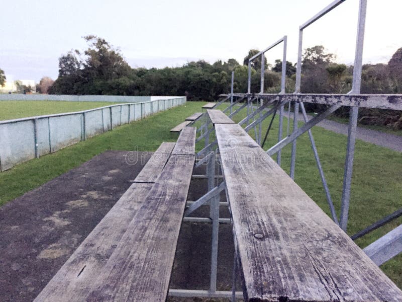 Bleachers at a Park for Spectors To Watch Sporting Events Stock Image ...