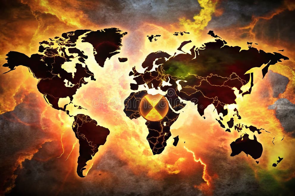 A Bleak Future Double Exposure World Map Depicts the Devastating ...