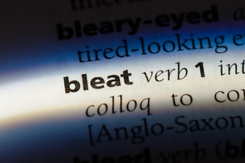 Bleat stock image. Image of dictionary, writing, english - 114405109