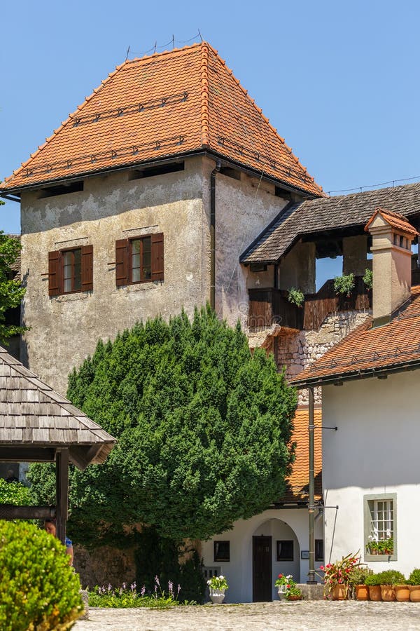 Bled Castle Blejski Grad in Bled Stock Photo - Image of fortress, city ...