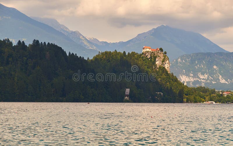 Bled Castle on a Cliff Over the Lake Stock Photo - Image of national ...