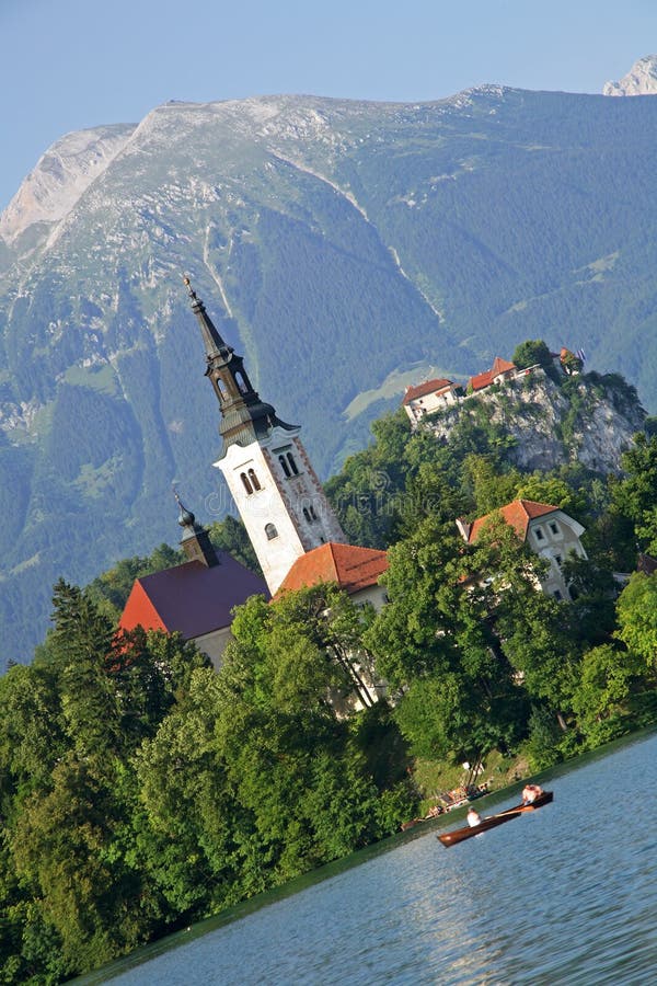 Bled Church stock image. Image of island, hill, religion - 2989131