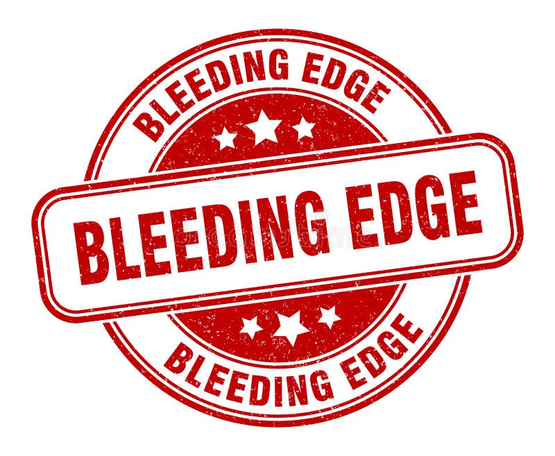 Bleeding Edge Stamp. Bleeding Edge Round Grunge Sign Stock Vector ...