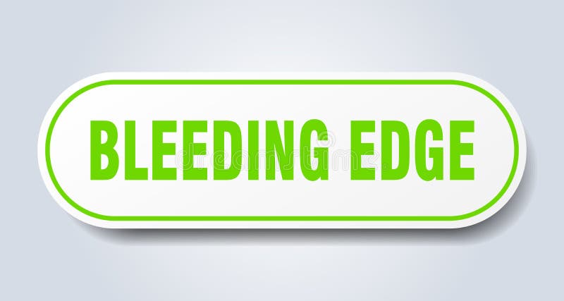 Bleeding edge sticker. stock vector. Illustration of green - 197143152