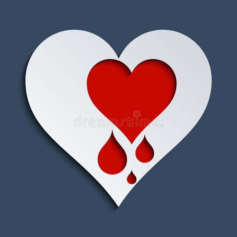Broken Bleeding Heart Stock Illustrations – 231 Broken Bleeding Heart ...