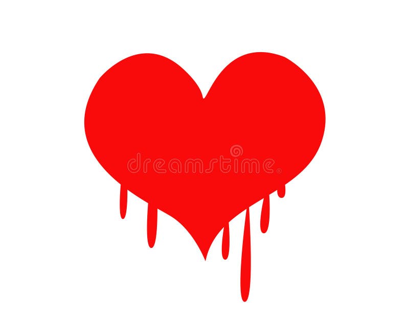 Bleeding Heart Vector Illustration Stock Vector - Illustration of ...