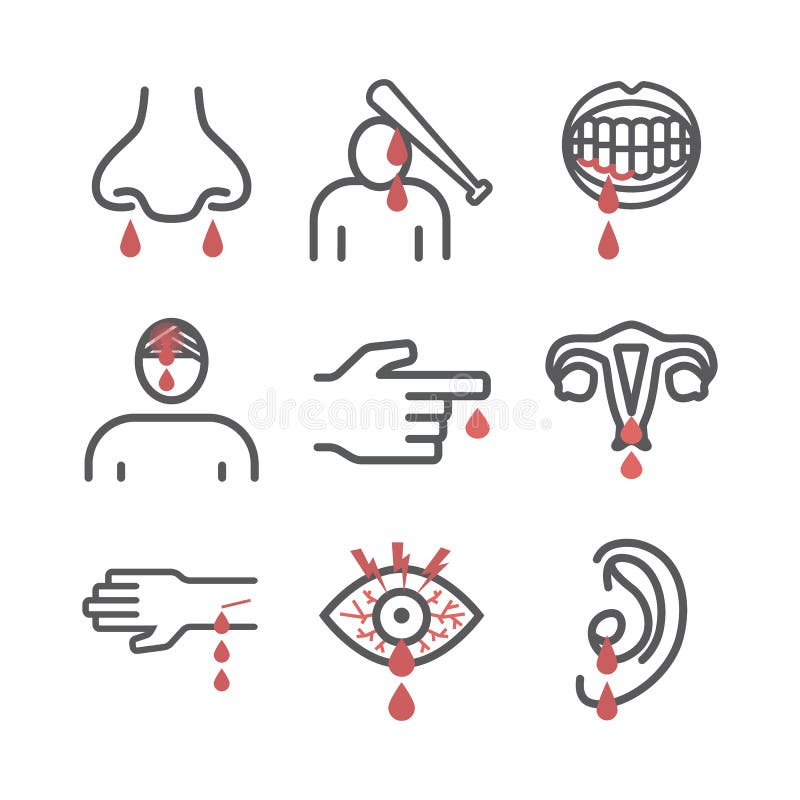 Bleeding. Infographic. Vector Signs for Web Graphics. Stock Vector ...