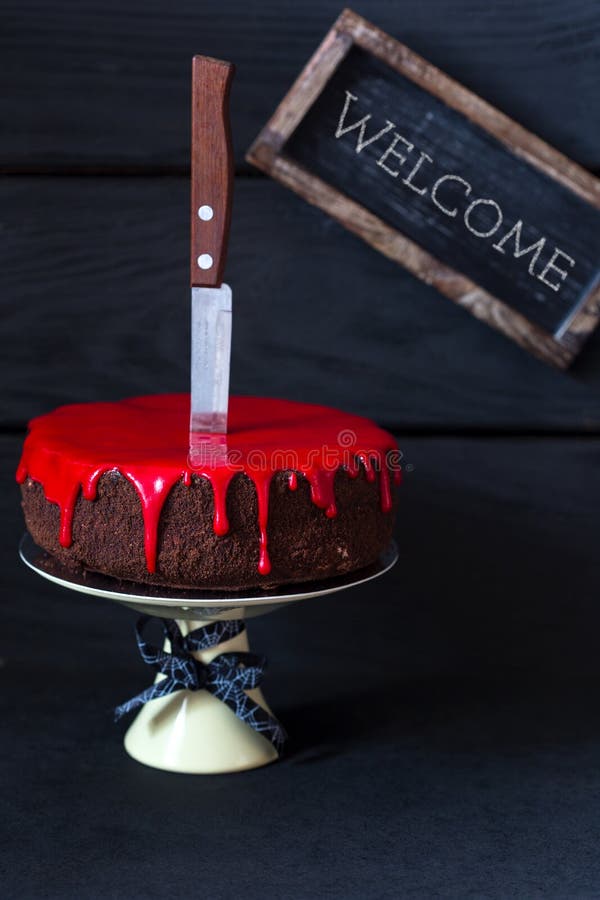 Bleeding monster cake. stock image. Image of black, fear - 76799665