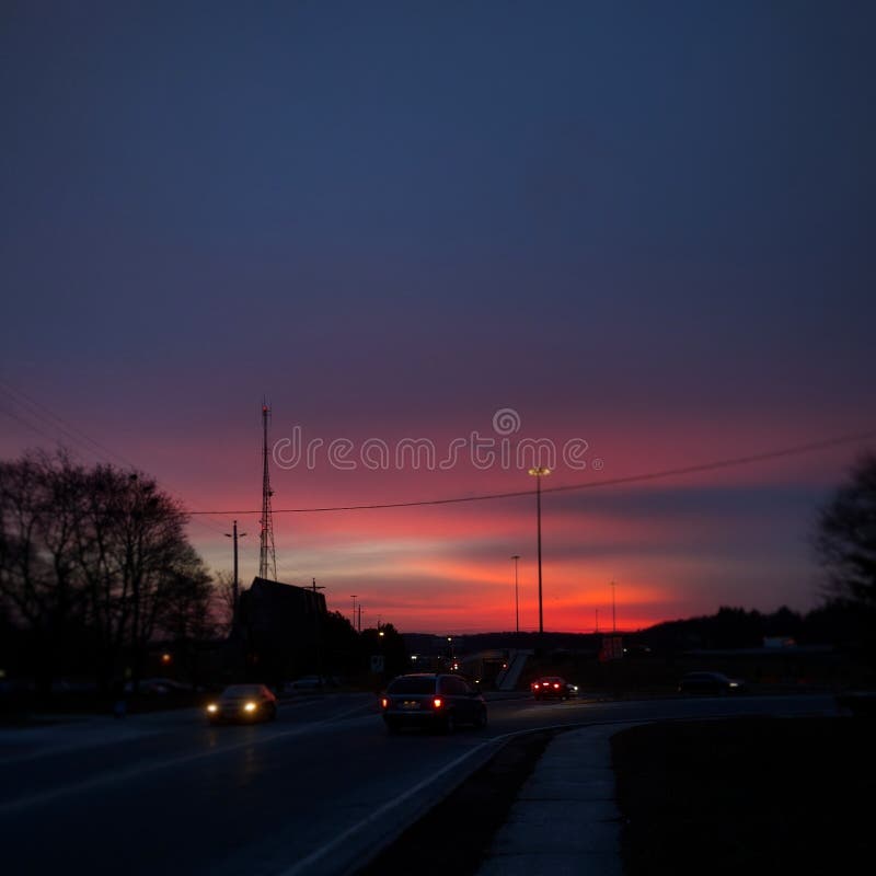 Bleeding sky stock image. Image of river, cries, setting - 79705903