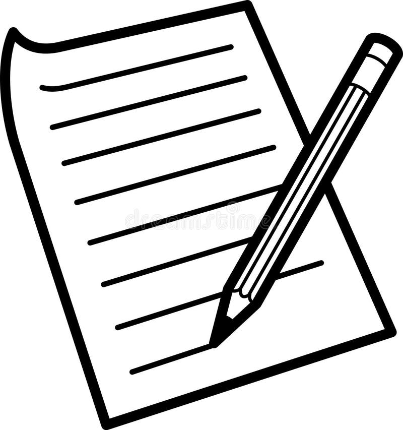 Bleistift und Papier vektor abbildung. Illustration von zeichen - 4029427