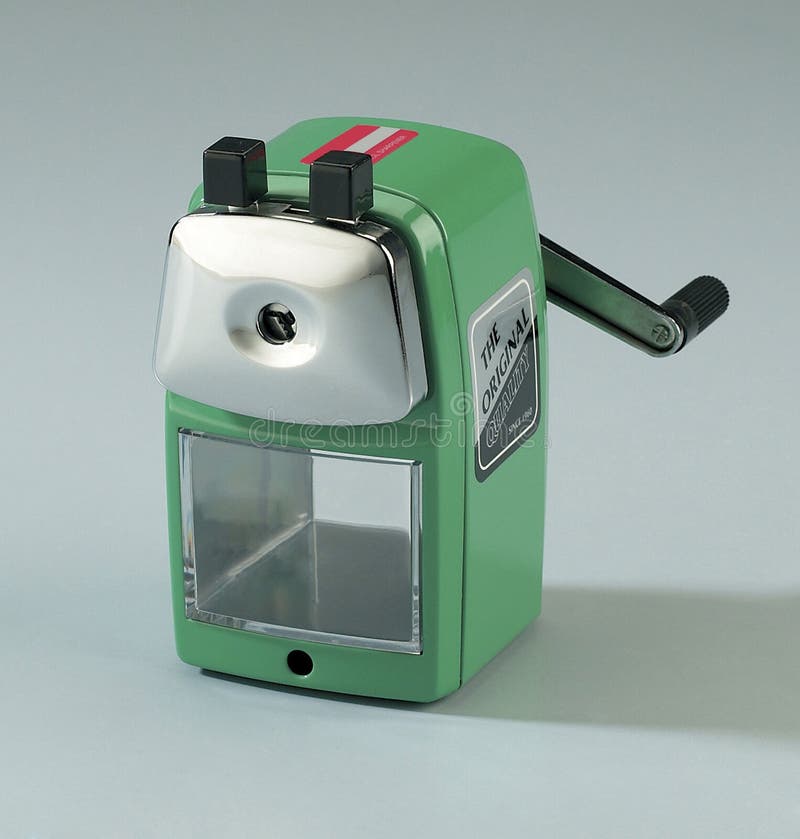 Retro- Bleistiftspitzer Mit Bleistift Stockbild - Bild von genauigkeit ...