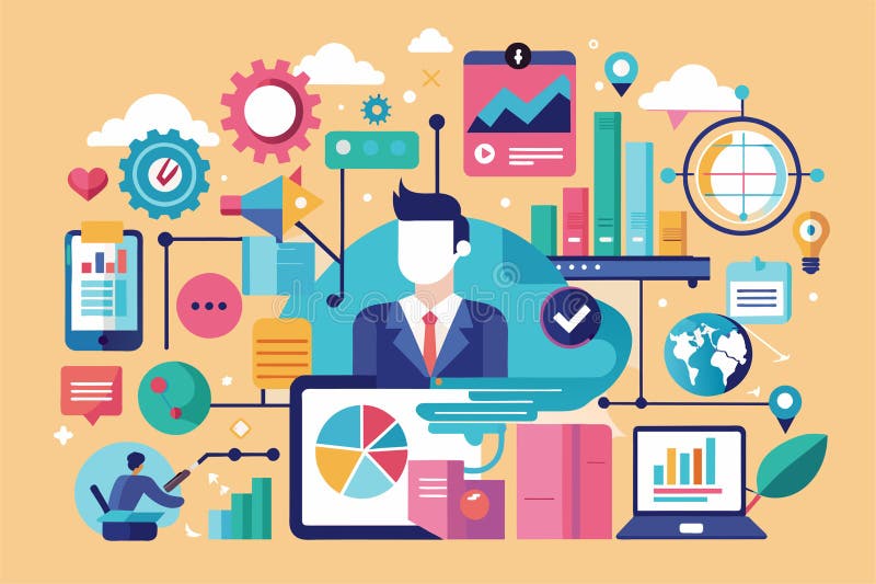 A Blend of Charts, Graphs, and Digital Gadgets Showcases Business ...