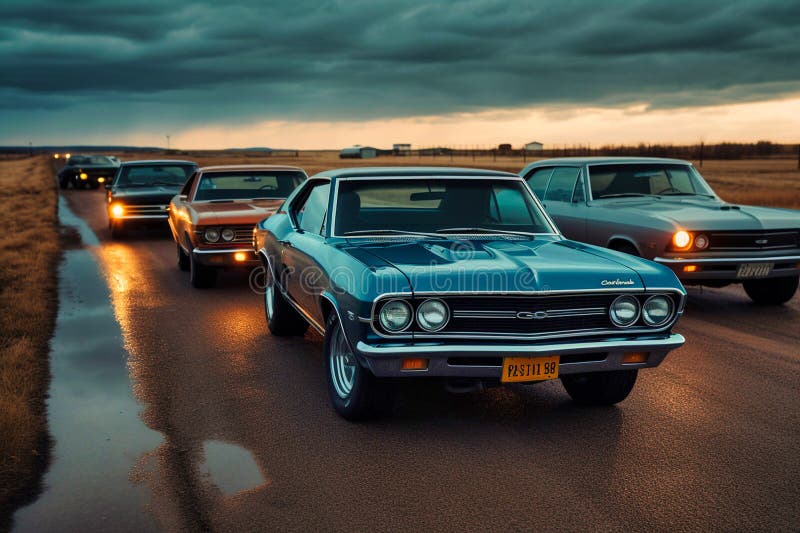 Blend Every Muscle Car Together, Generative AI Stock Image - Image of ...