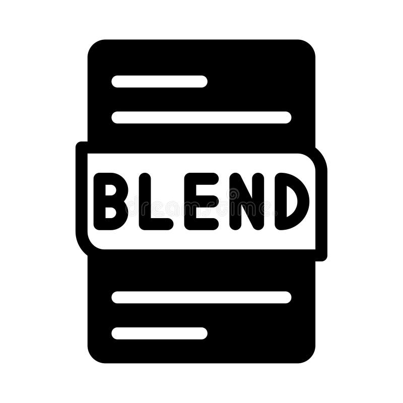Blend Format File Type Icons. Document Extension Symbol Icon. with a ...